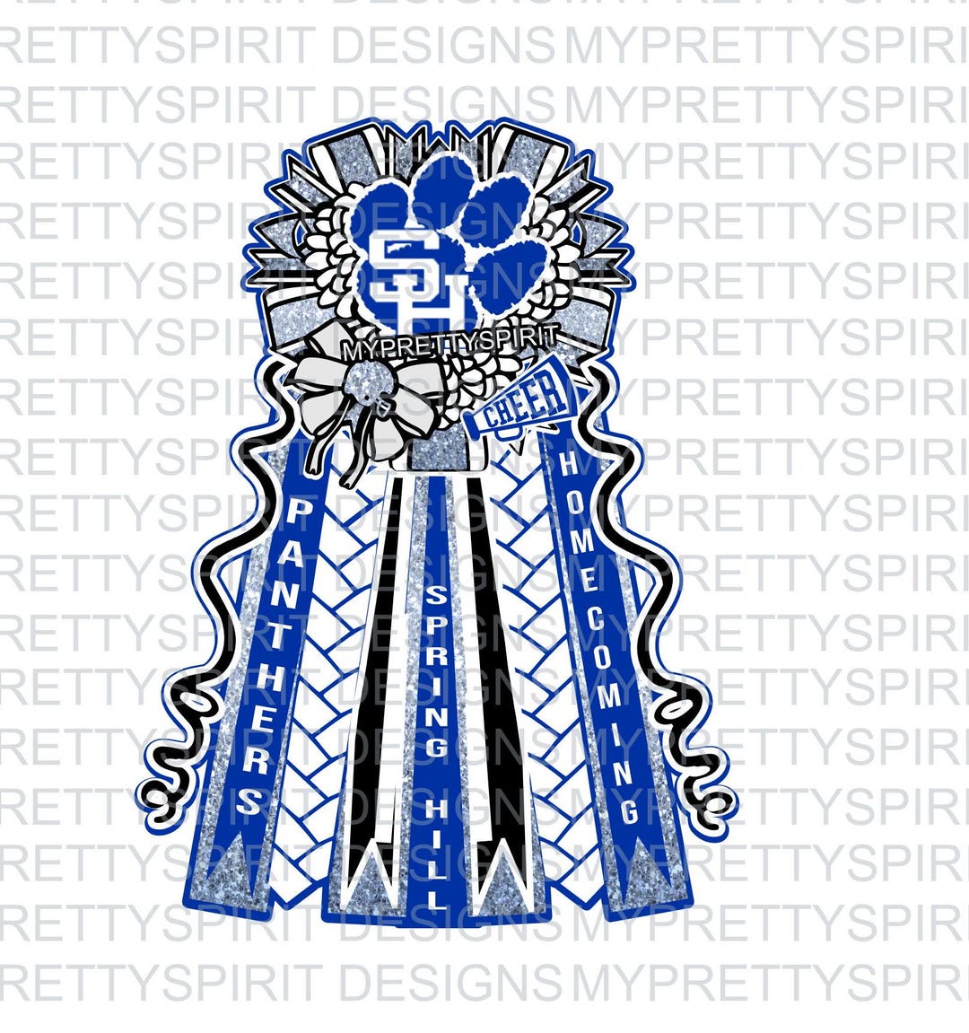 Spring Hill Panthers Homecoming Mum PNG - Etsy