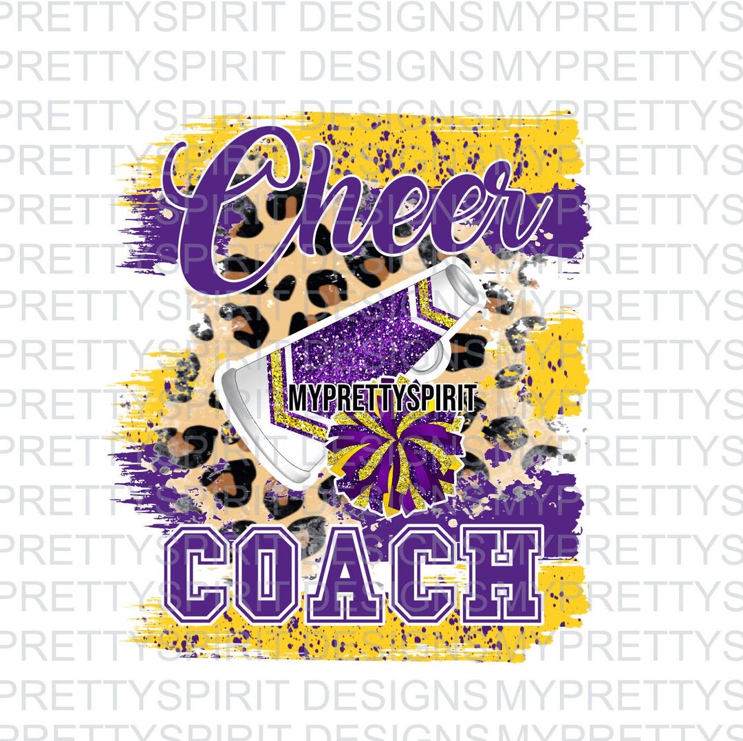 Cheer Coach Purple and Gold PNG - Etsy