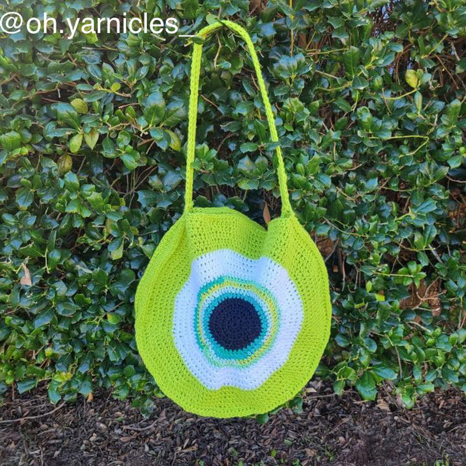 Crochet Evil Eye Tote Bag PATTERN - Etsy