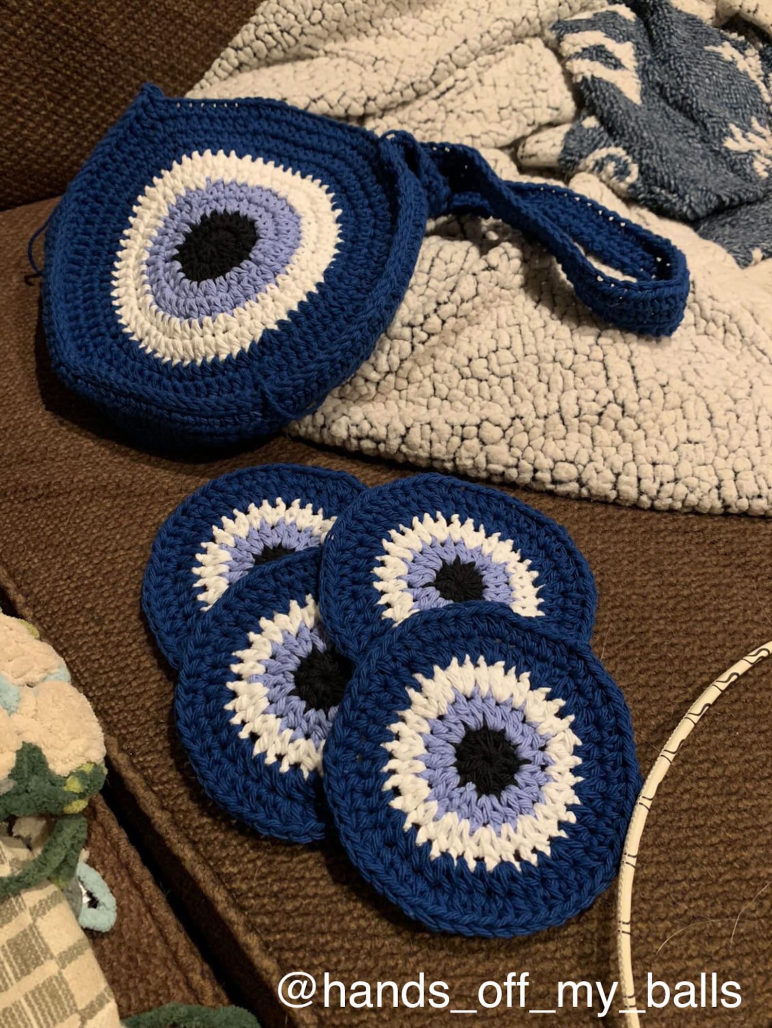 Crochet Evil Eye Tote Bag PATTERN - Etsy
