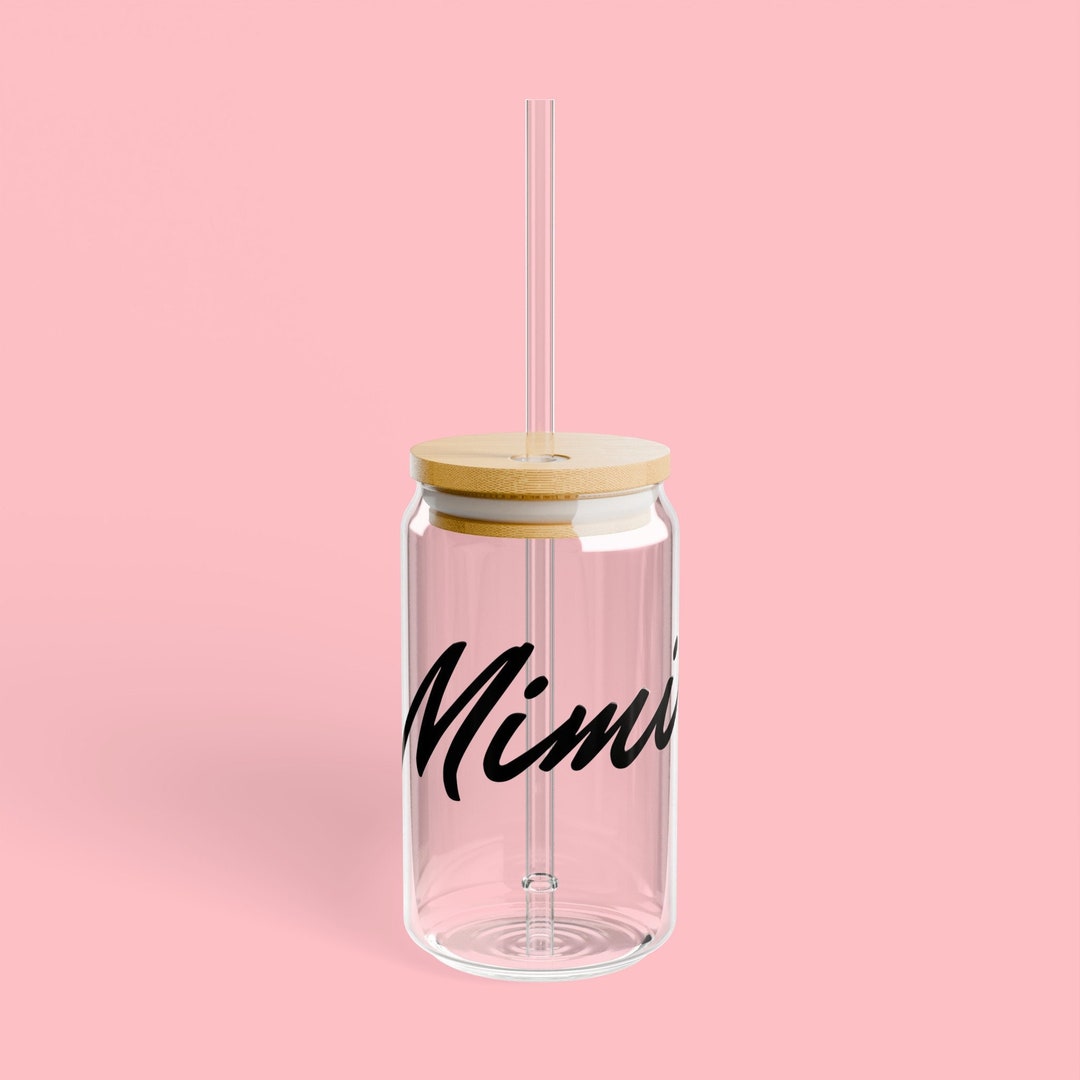 Mimi Sipper Glass With Straw, 16oz- Mother's Day Gift, Minimalist ...