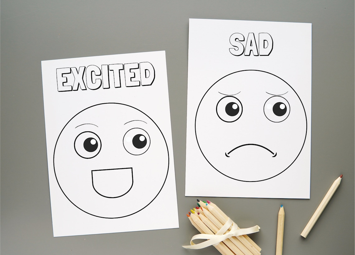 Emotions Coloring Book, Emotions Coloring Page, Feelings Coloring ...