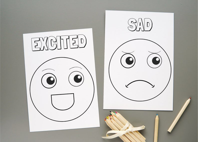 Emotions Coloring Book, Emotions Coloring Page, Feelings Coloring ...