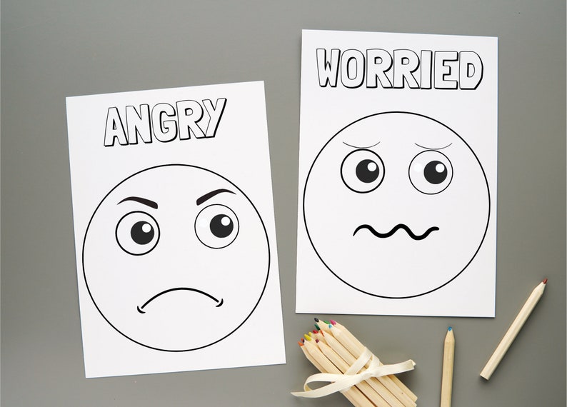 Emotions Coloring Book, Emotions Coloring Page, Feelings Coloring ...
