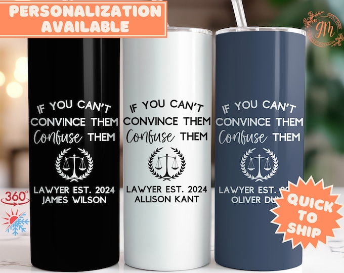 Personalized Lawyer Tumber, Attorney Gift, Attorney at Law Gift for ...