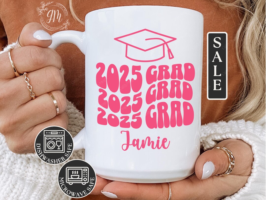 Graduation Mug, Graduation Cap Mug Personalized, 2025 Grad Coffee Cup ...
