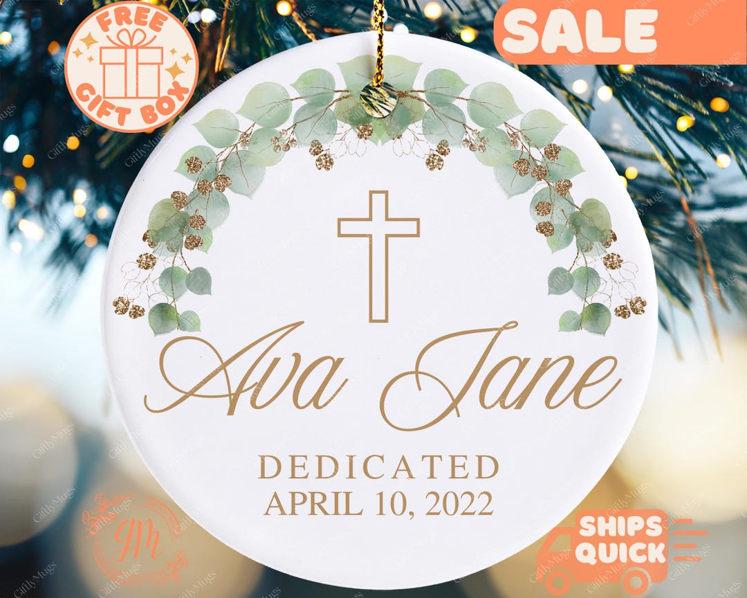 Baby Dedication Ornament Personalized: Custom Christian Keepsake ...