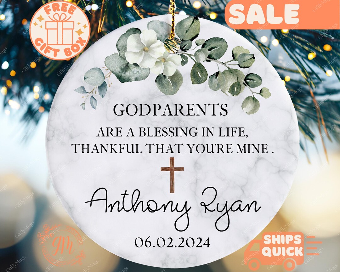 Personalized Godmother Godparent Godfather, Thanks Blessing Gift ...