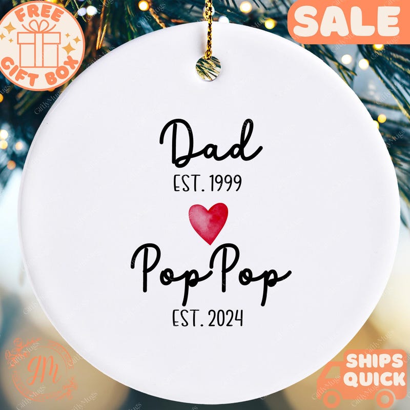Nana Pop Pop Ornament - Etsy