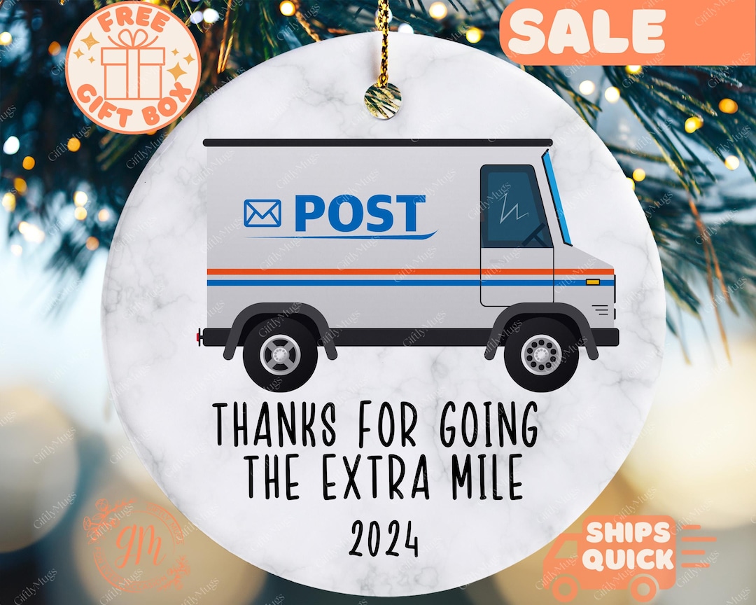 Custom Mailman Postman Christmas Ornament Thank You, Personalized ...