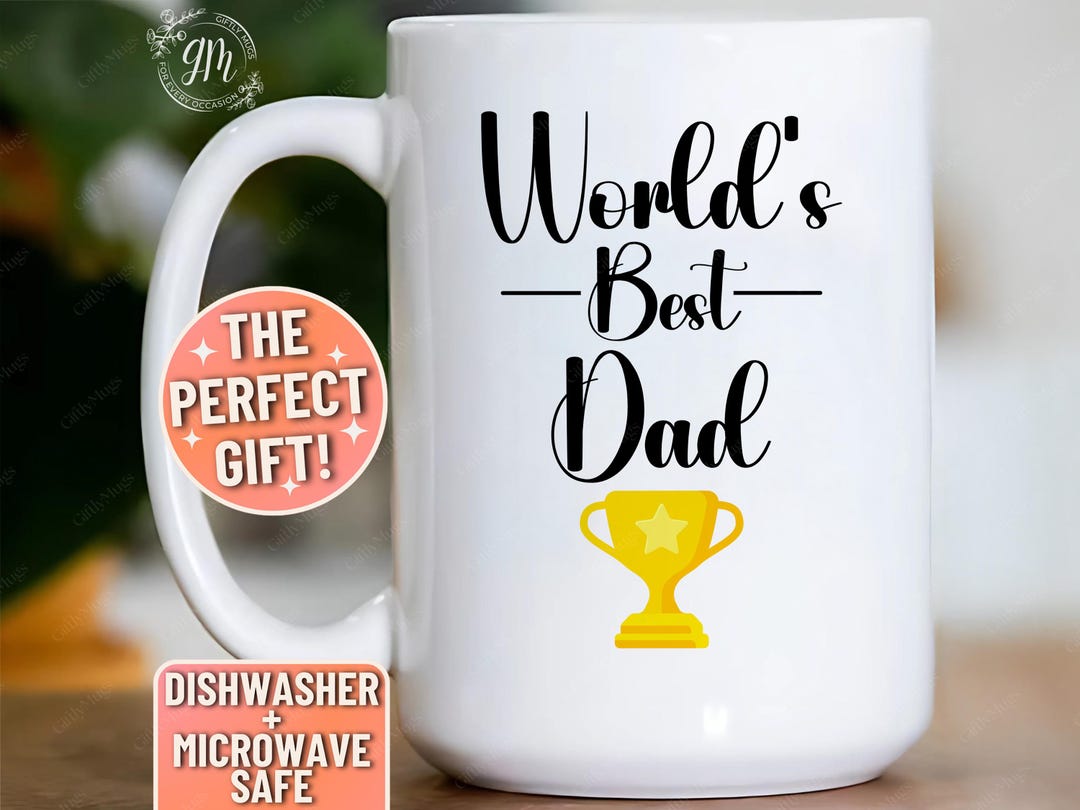 World's Best Dad Mug, World's Best Dad Coffee Mug Fathers Day Gift From ...