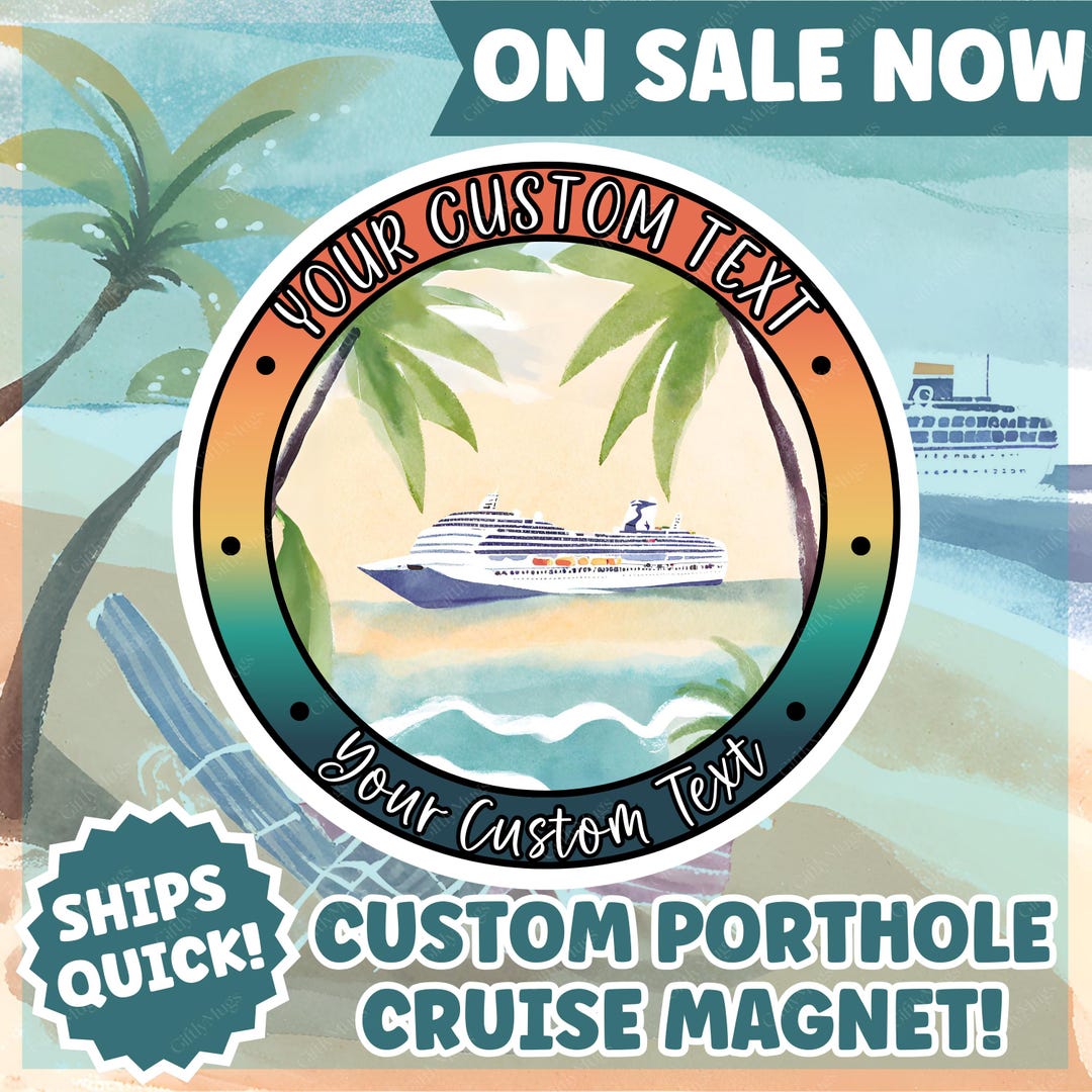 Porthole Cruise Custom Magnet: Family Cruises Vacation Decor ...