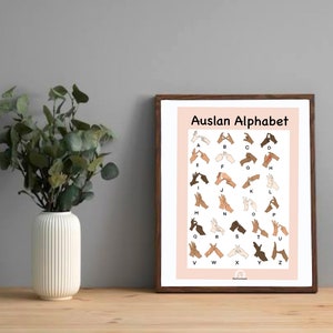 Auslan australian Sign Language Alphabet Printable Posters A4 Printable ...