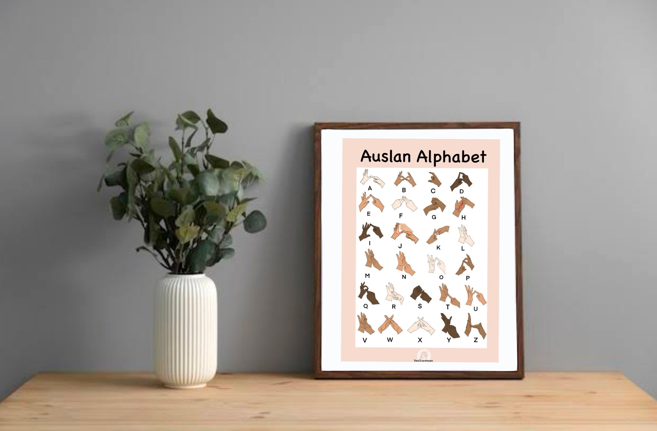 Auslan australian Sign Language Alphabet Printable Posters A4 Printable ...