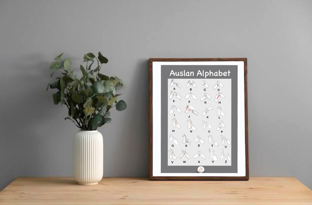 Auslan australian Sign Language Alphabet Printable Poster A4 Printable ...