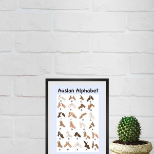 Auslan australian Sign Language Alphabet Printable Posters A4 Printable ...
