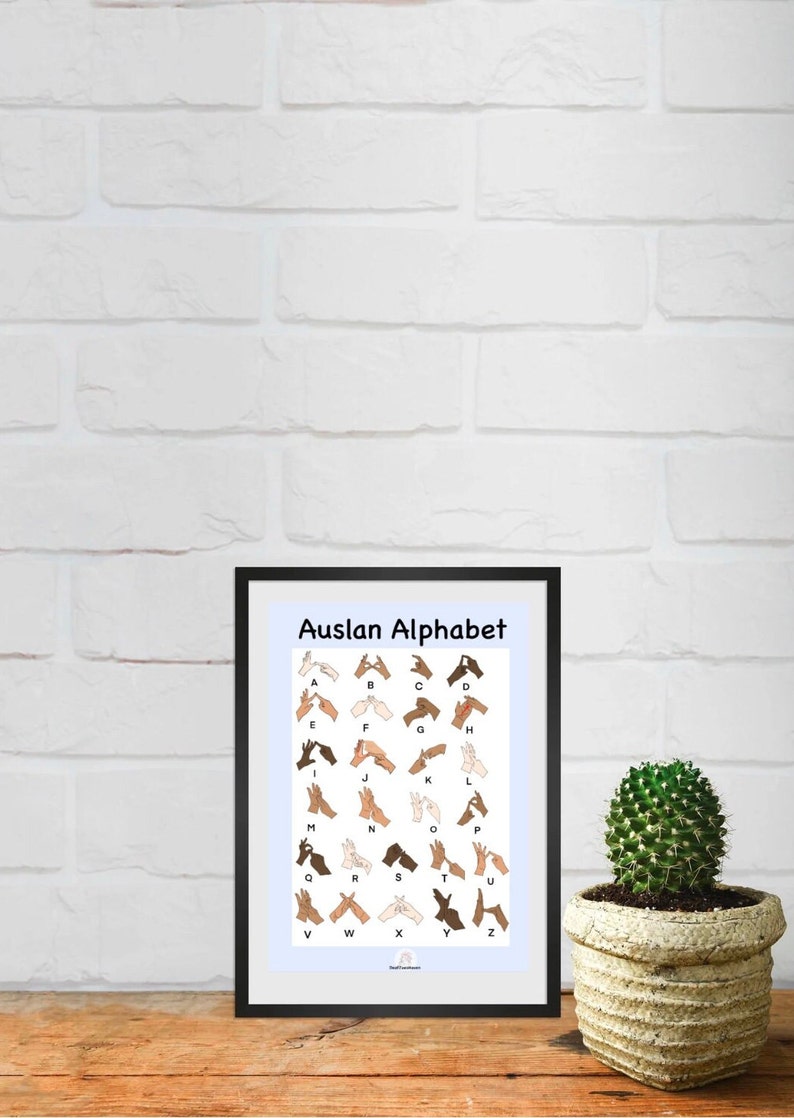 Auslan australian Sign Language Alphabet Printable Posters A4 Printable ...