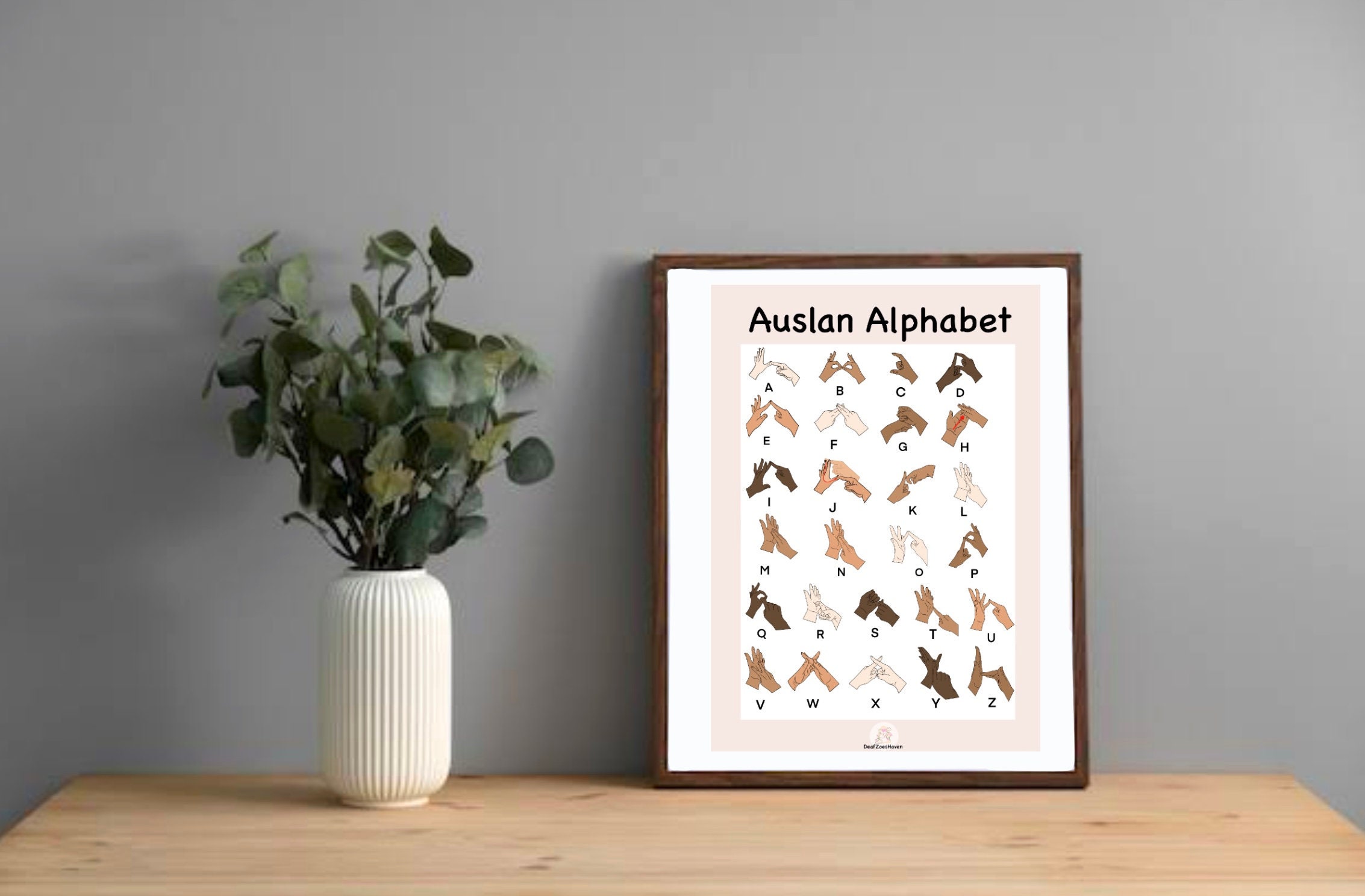 Auslan australian Sign Language Alphabet Printable Posters A4 Printable ...