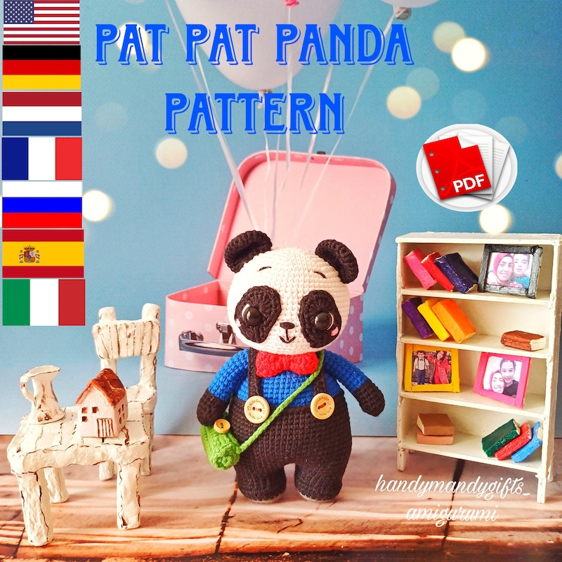 Panda Bear Pattern - Etsy