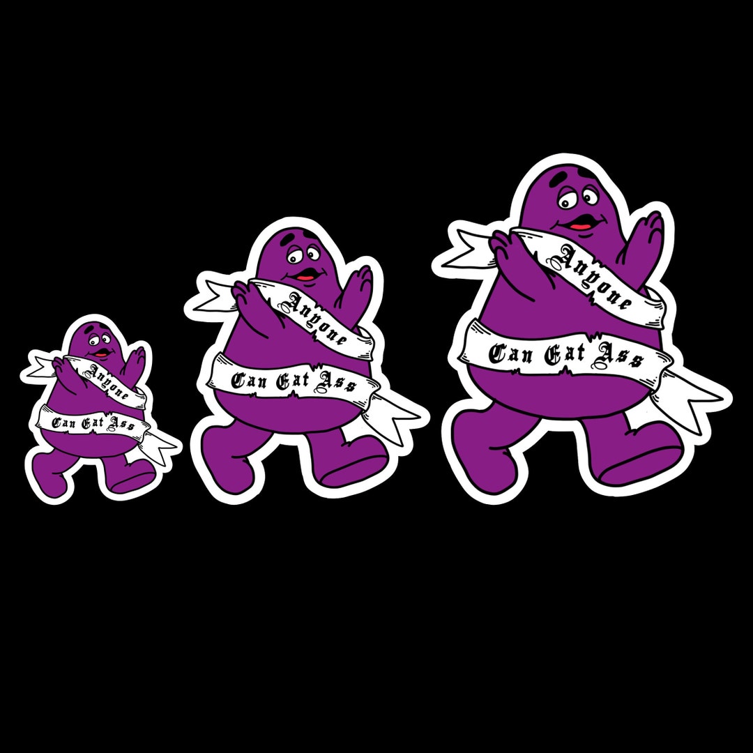 Grimace-inspired Vinyl Sticker | Adult Humor - Etsy