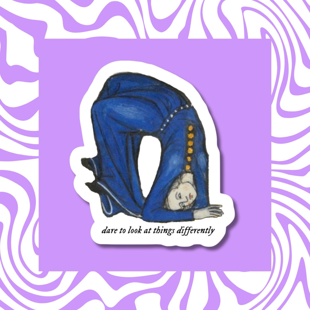 Dare Vinyl Sticker, Medieval, Meme, Medieval Marginalia, Illuminated ...