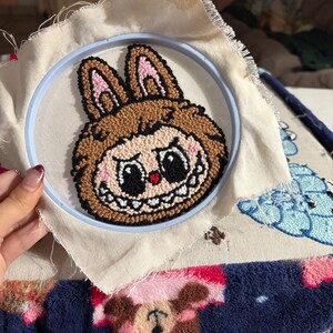 Labubu Mug Rug Punch Needle Coaster | Handmade Gifts | Labubu ...