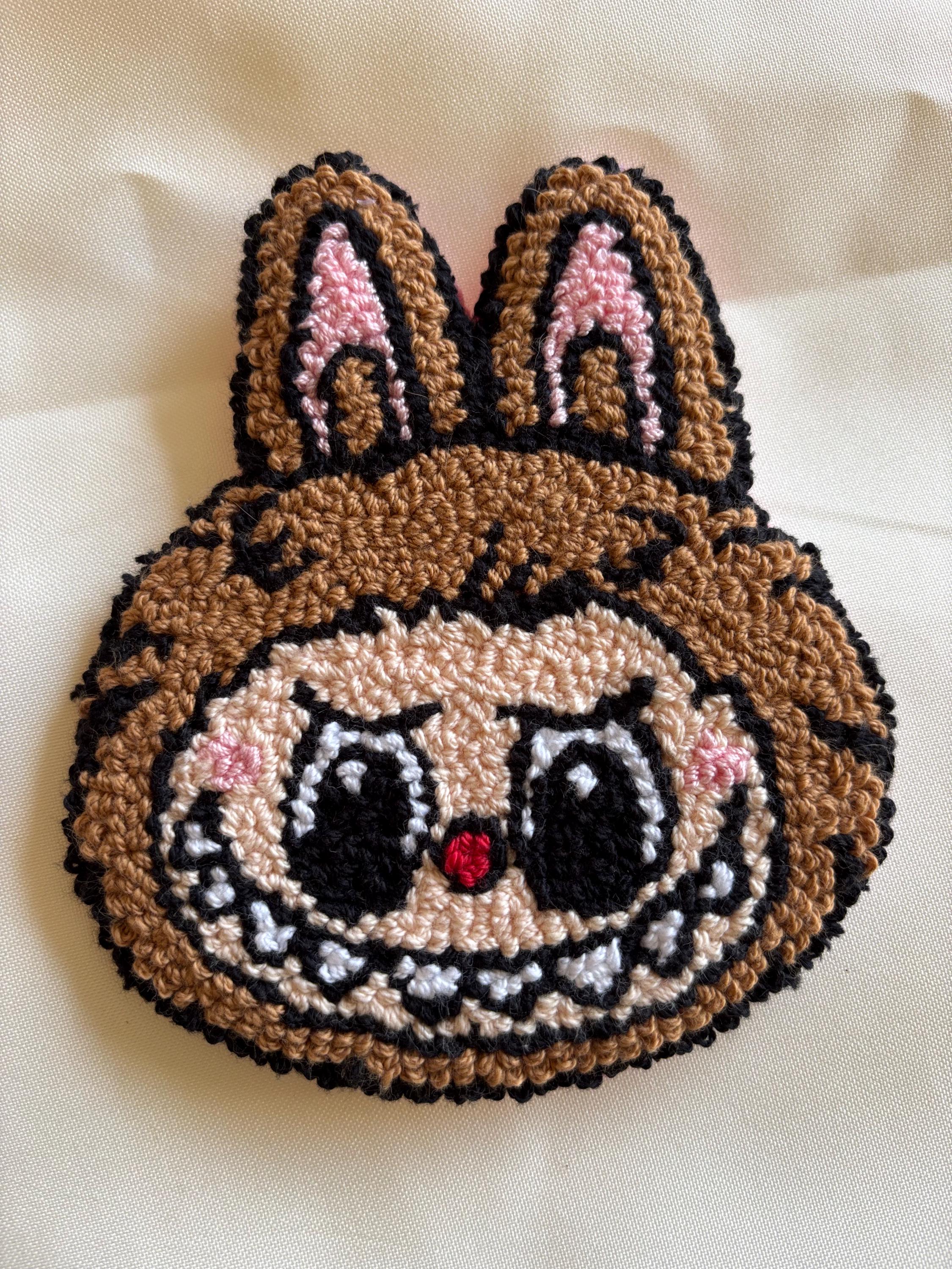 Labubu Mug Rug Punch Needle Coaster | Handmade Gifts | Labubu ...