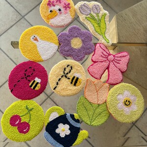 Punch Needle Mug Rugs - Etsy