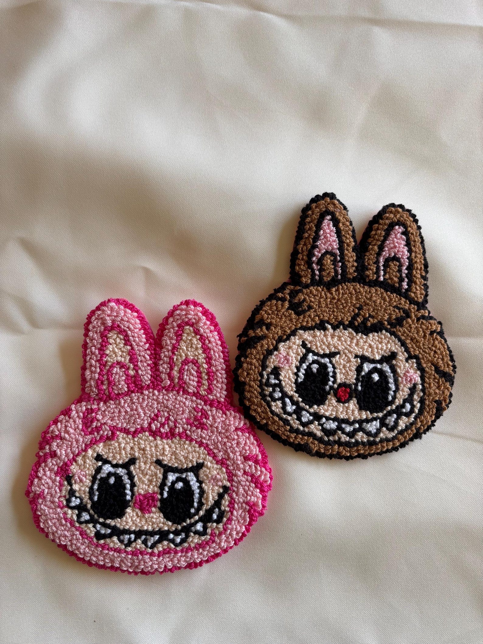 Labubu Mug Rug Punch Needle Coaster | Handmade Gifts | Labubu ...