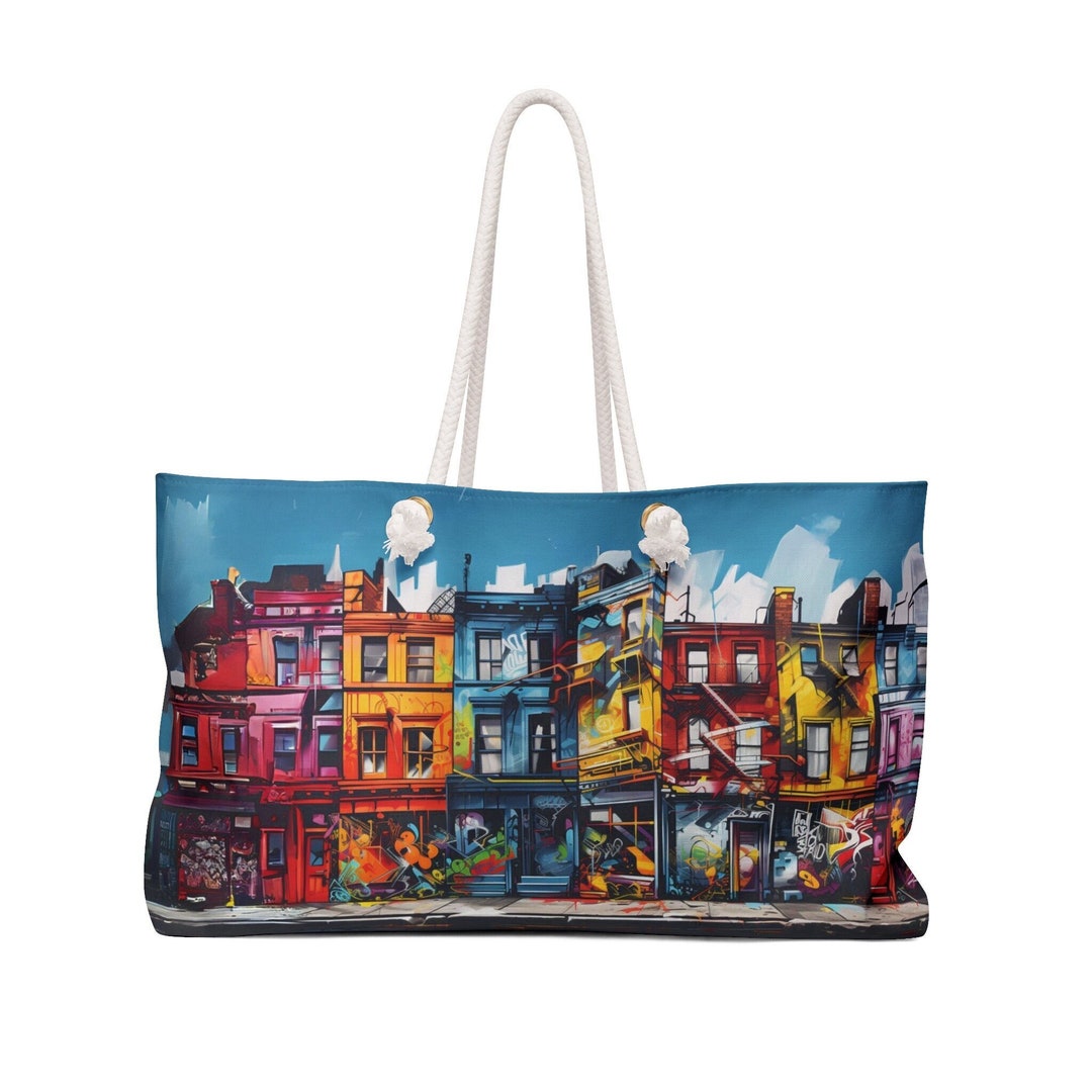 Urban City Graffiti Tote, Shoulder Tote Bag, Shopping Tote Bag ...