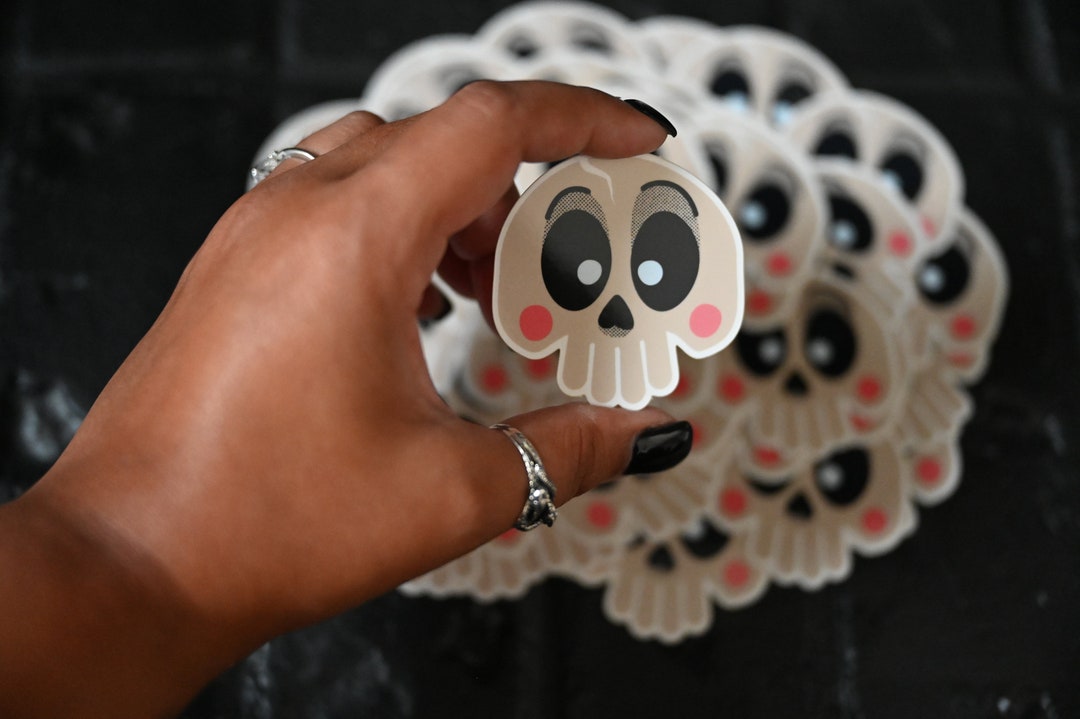 Cute Skull Sticker - Etsy