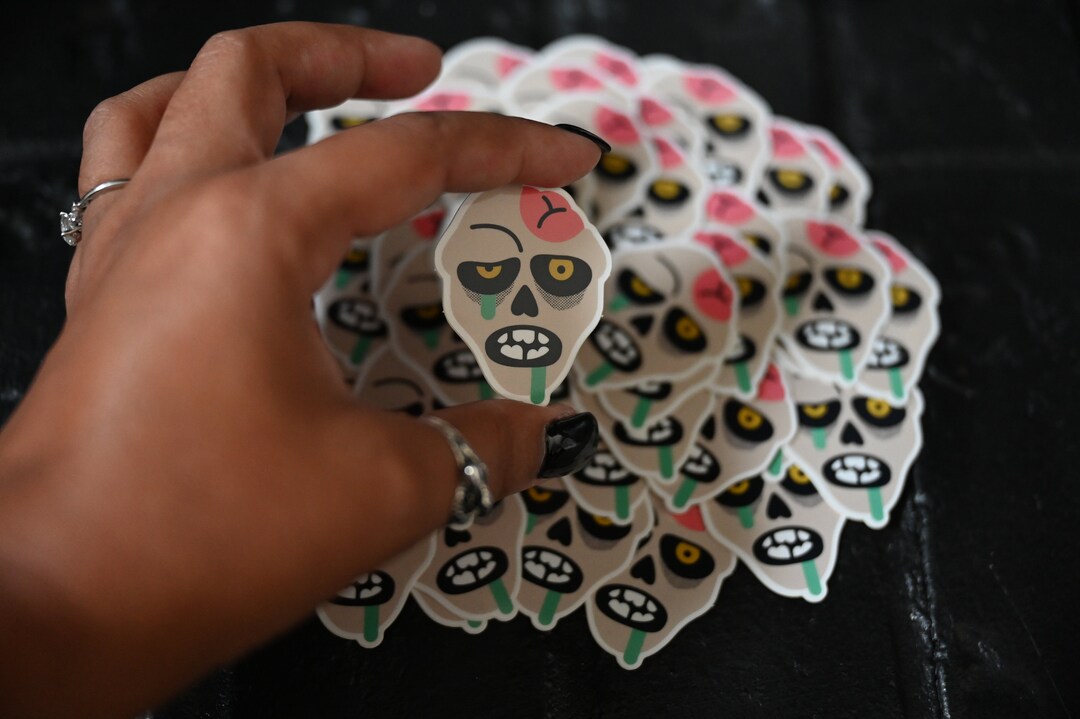 Dripping Zombie Sticker MINI - Etsy