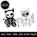 Skull Cat Svg Animal Skeleton Svg Funny Kitten Png Black - Etsy