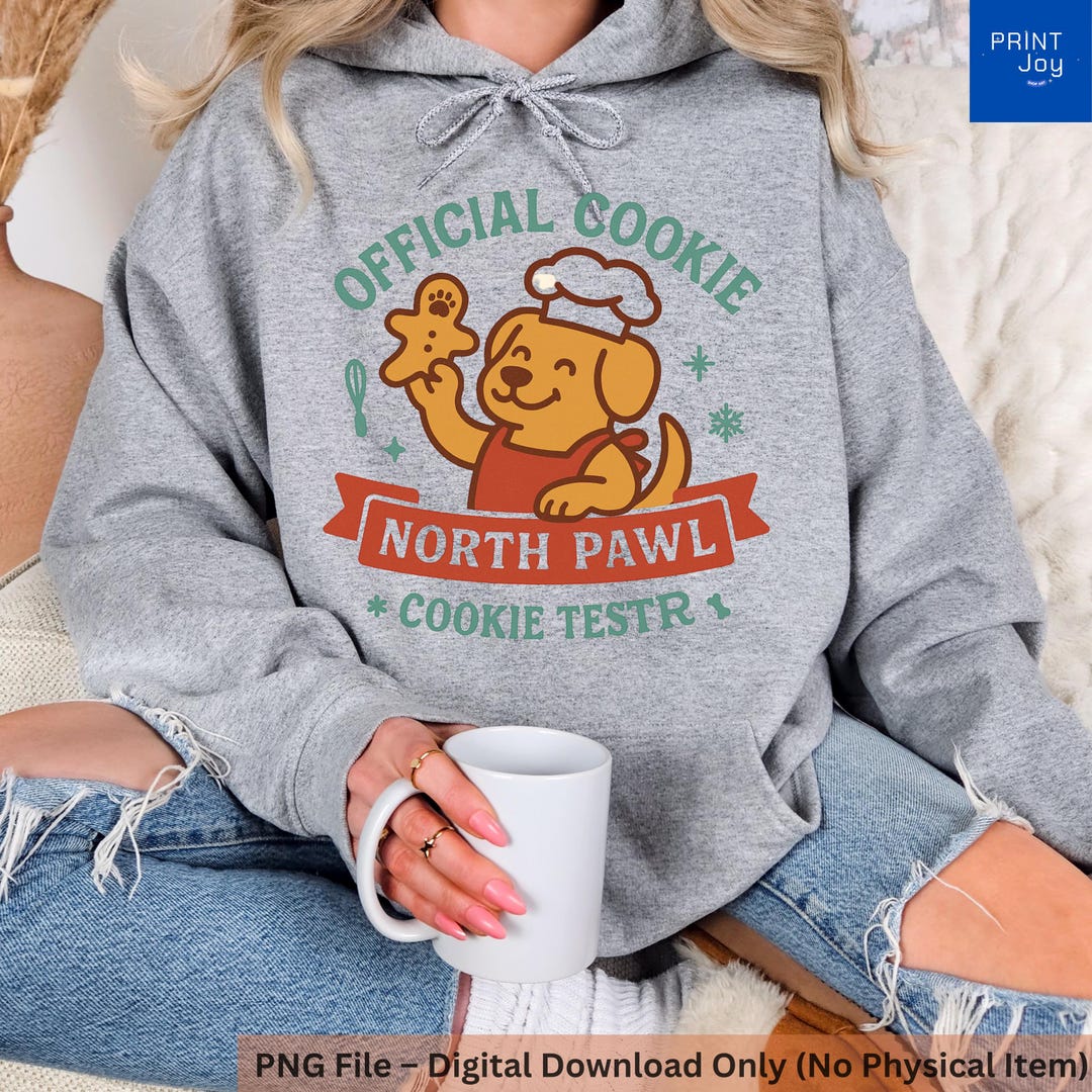 Official Cookie Taster Dog PNG | “north Pawl” Christmas Baking Clipart ...