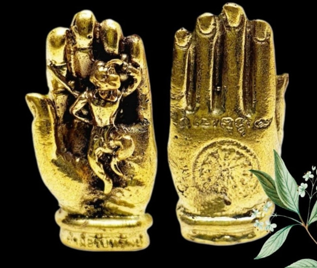 Palm Receives Wealth Heng Jia God Small Brass Statue1 - Etsy