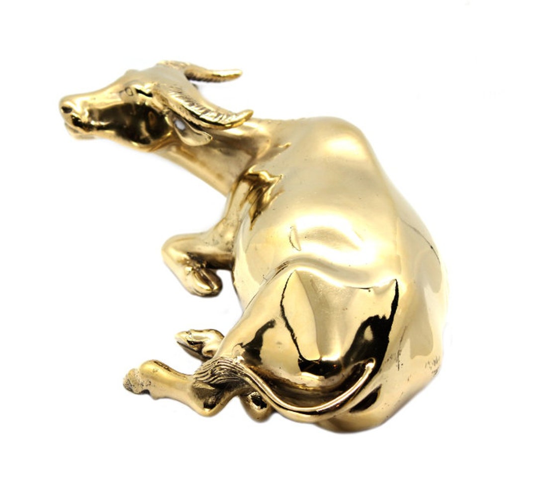 Siam's Bison: Sculpted Legacy Buffalo Brass Statue - Etsy