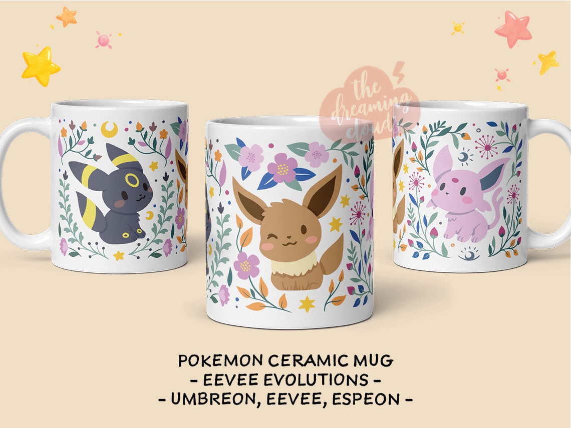 Pokemon Mug. Eevee, Umbreon & Espeon Mug. Eevee Mug. Umbreon Mug ...
