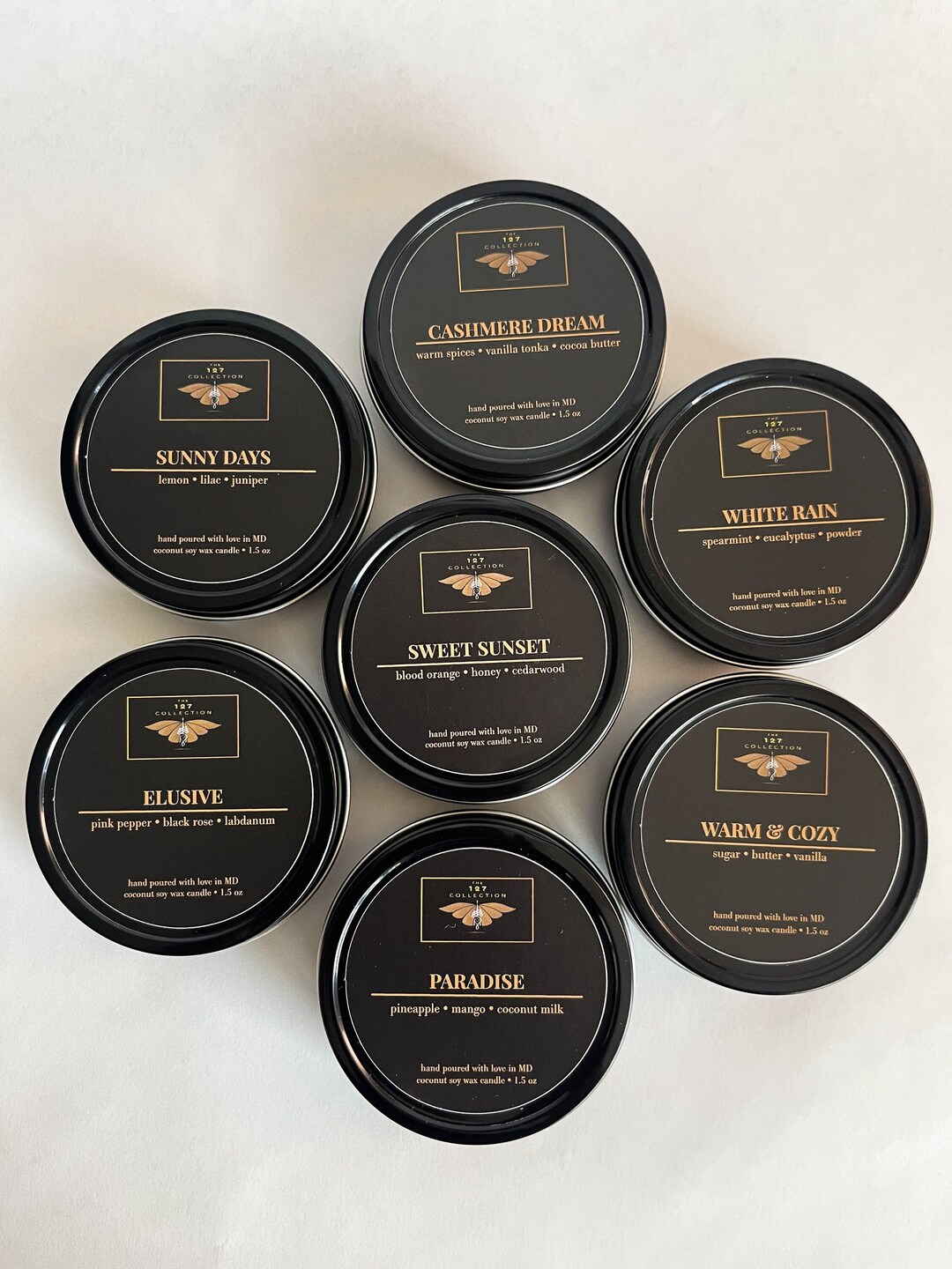 Travel Tin Candles [1.5oz] Singles | Coconut Soy Wax | Mini Travel ...