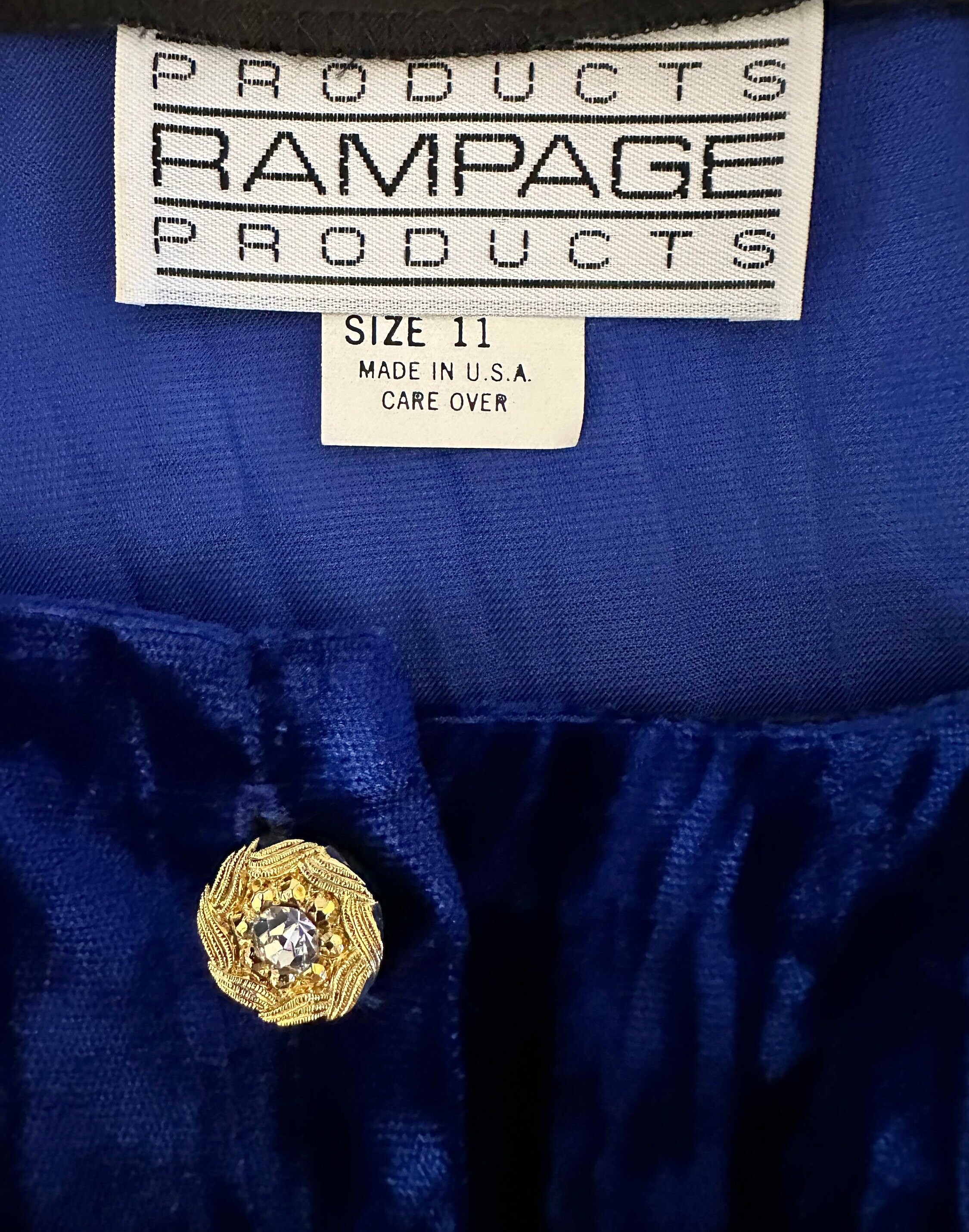 She Wore Blue Velvet 90s Rampage Electric Blue Crushed Velvet Long ...