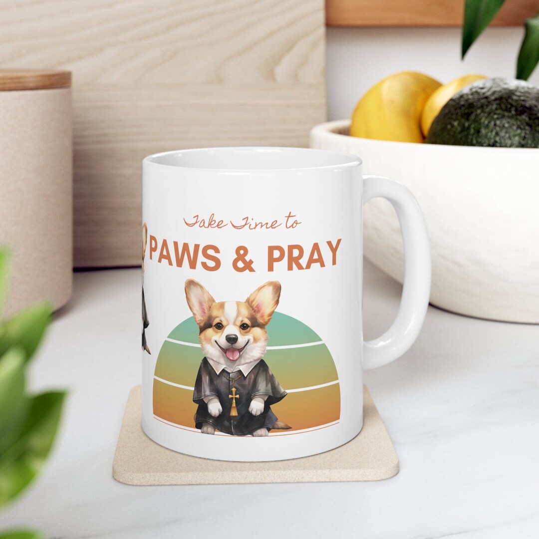 Custom Catholic Pet Mug, Catholic Mug, Corgi Gifts, Catholic Corgi Dog ...