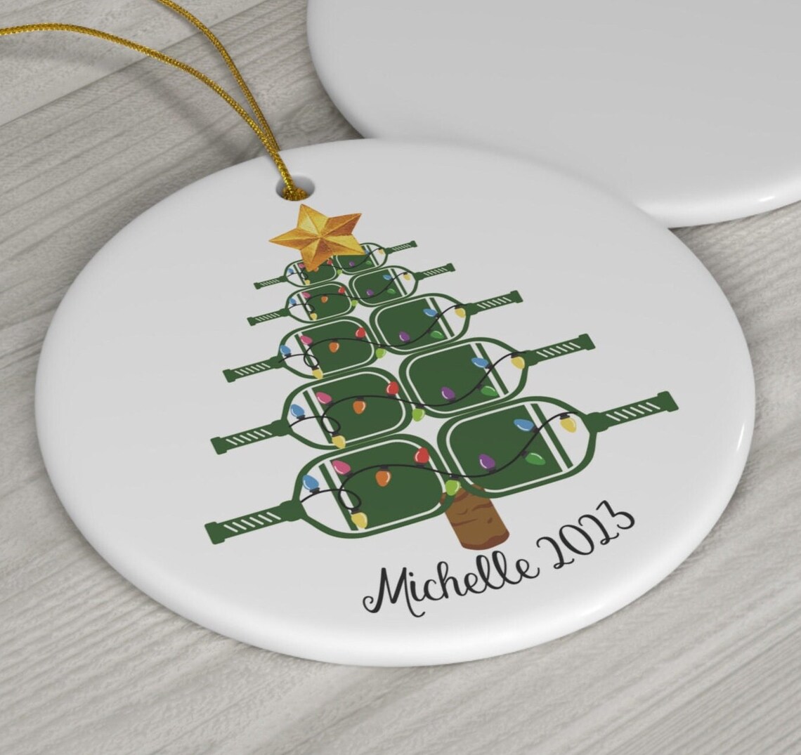 Personalized Pickleball Christmas Ornament - A Unique Pickleball Gift ...