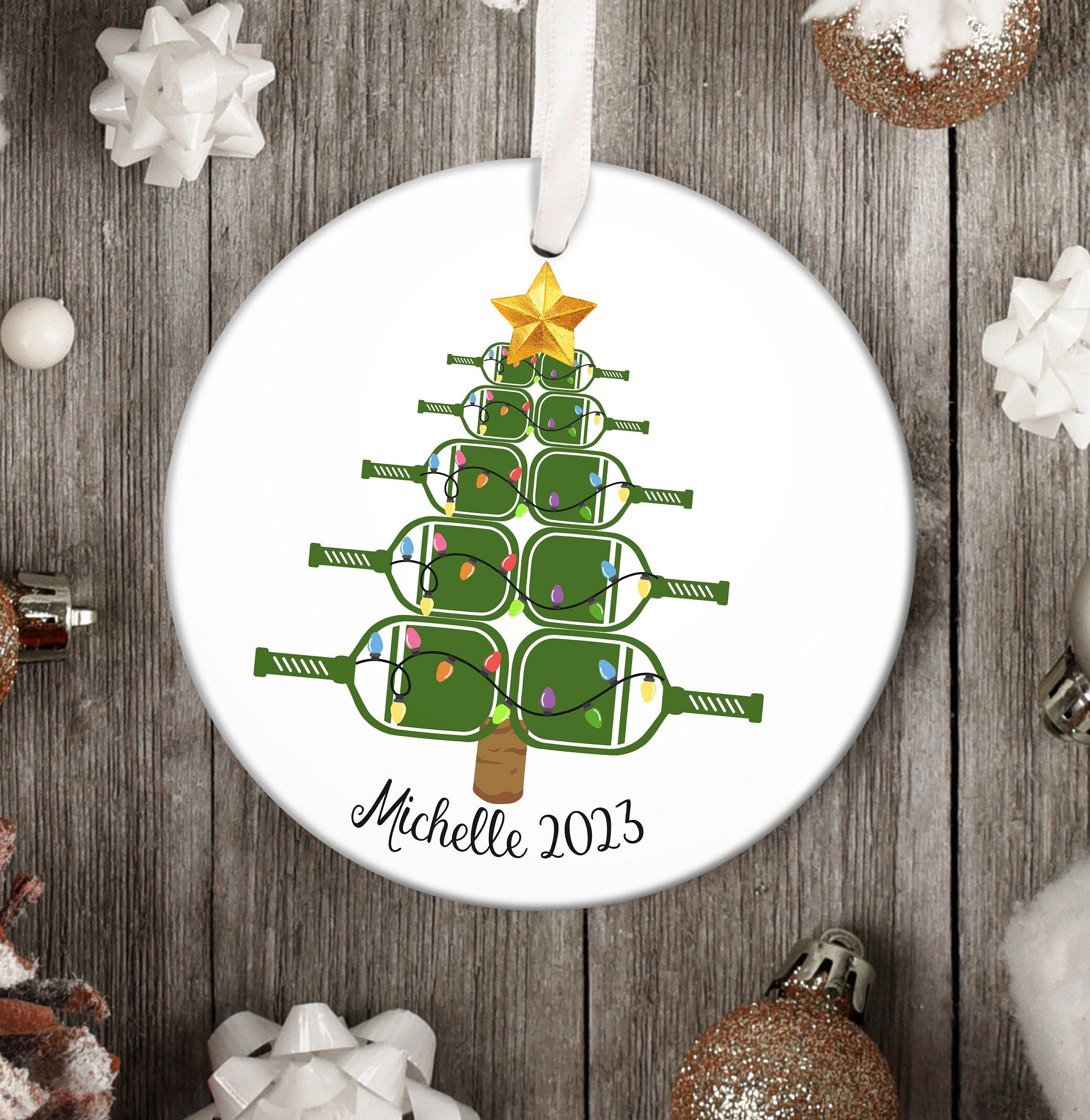 Personalized Pickleball Christmas Ornament - A Unique Pickleball Gift ...