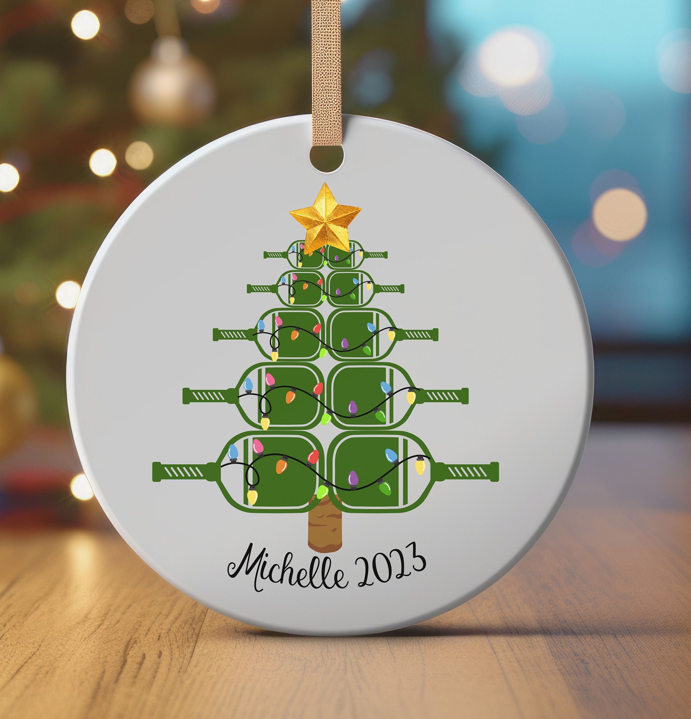 Personalized Pickleball Christmas Ornament - A Unique Pickleball Gift ...