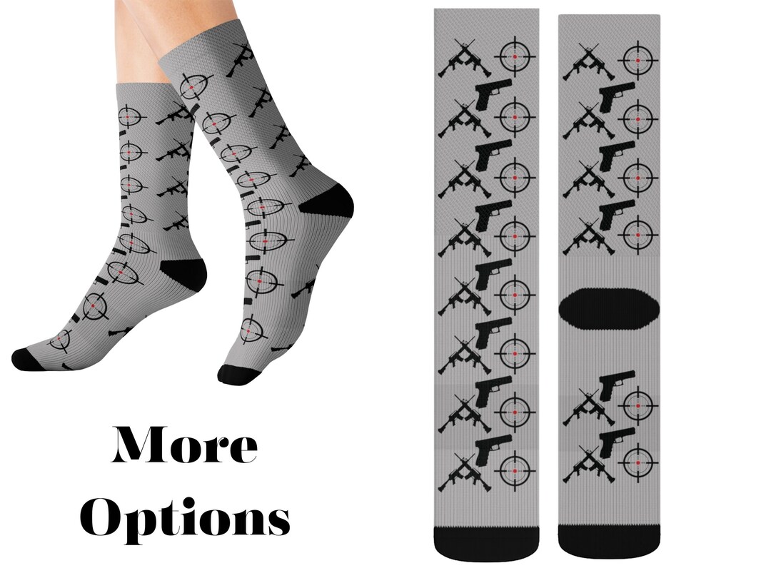 Gun Theme Socks, 2A Rights, Gun Enthusiast, 2nd Amendment Supporter ...