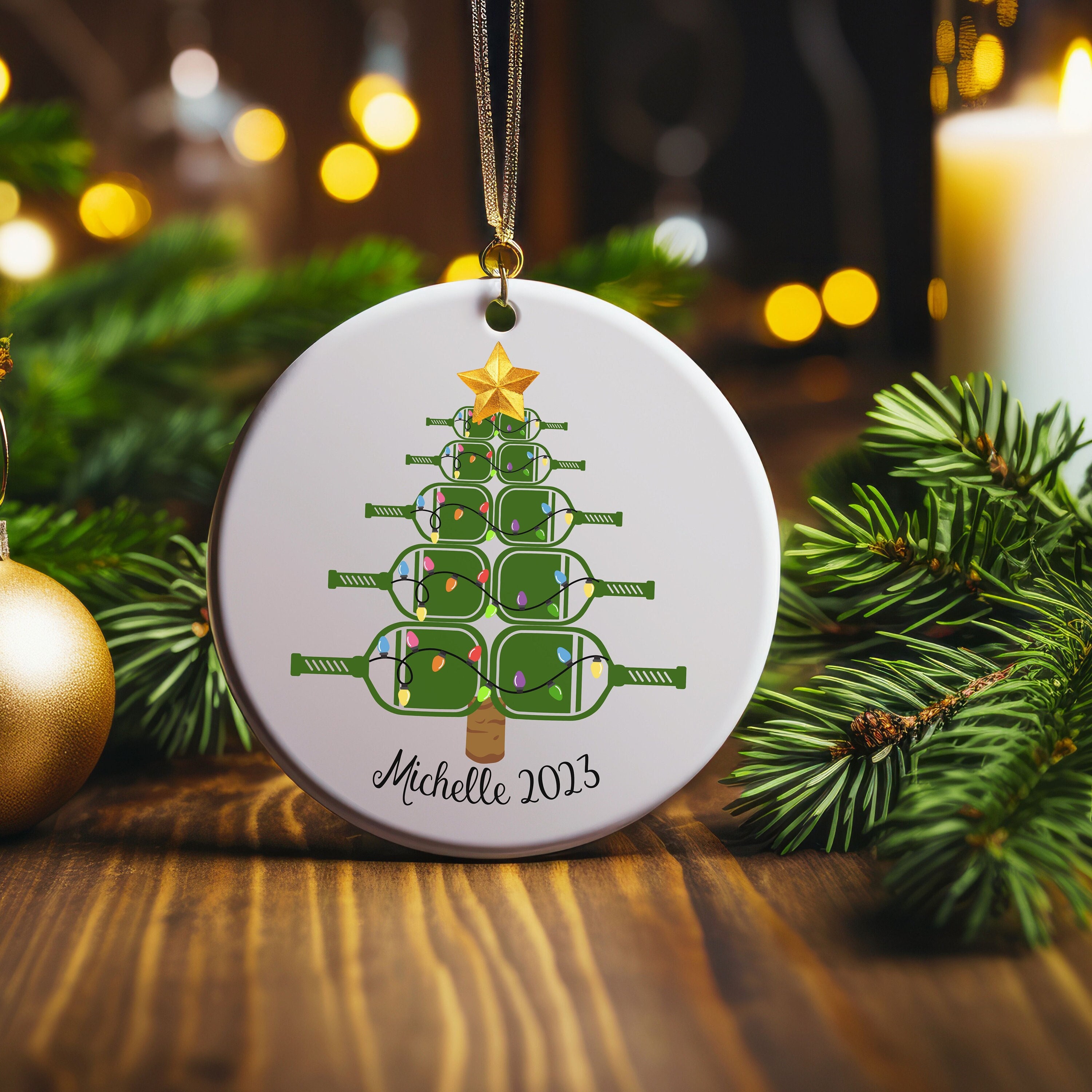 Personalized Pickleball Christmas Ornament - A Unique Pickleball Gift ...