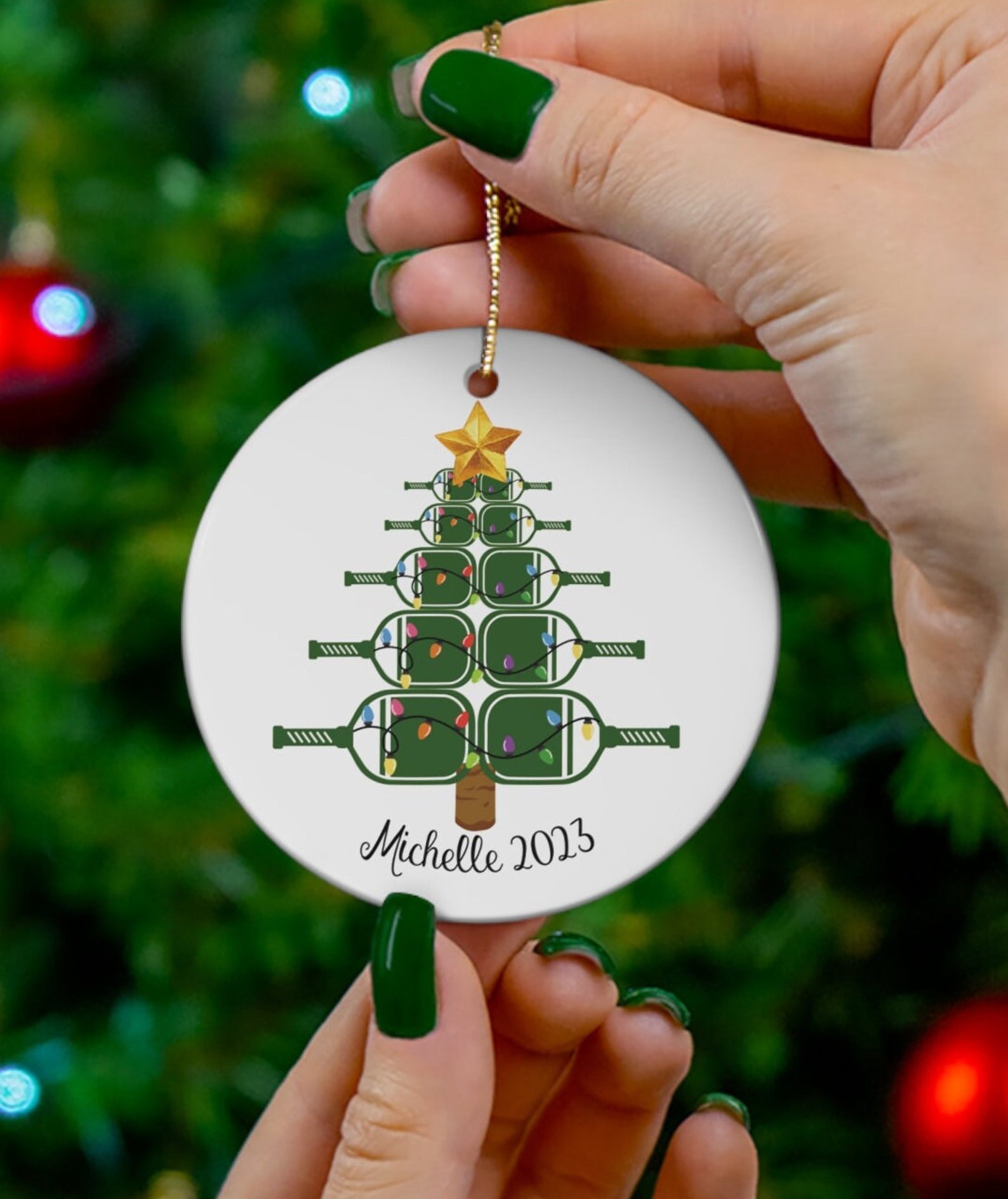 Personalized Pickleball Christmas Ornament - A Unique Pickleball Gift ...