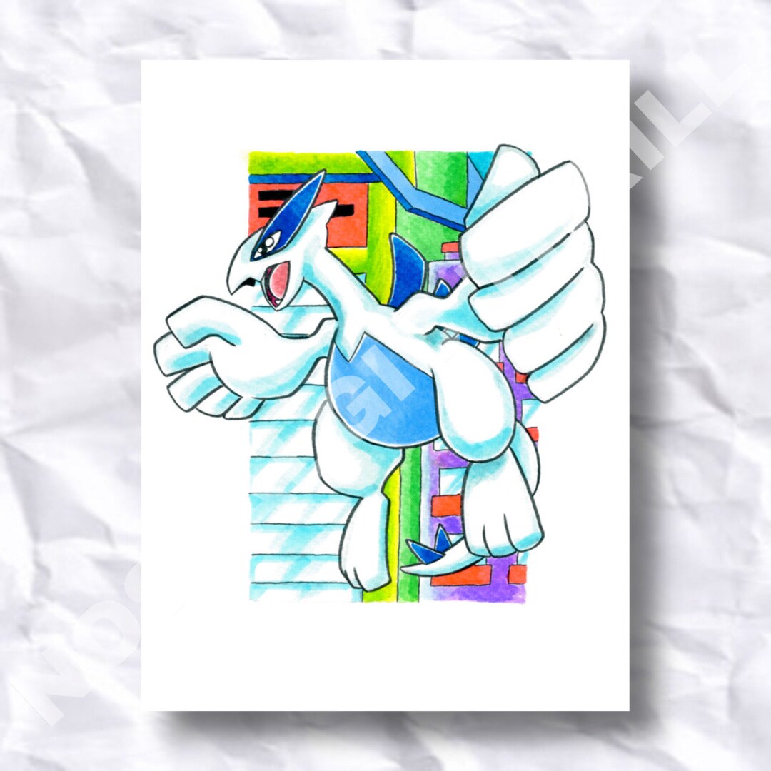 Lugia Clone, Pokemon Prints, Pokemon Artwork, Pokemon Wall Art, Wall ...