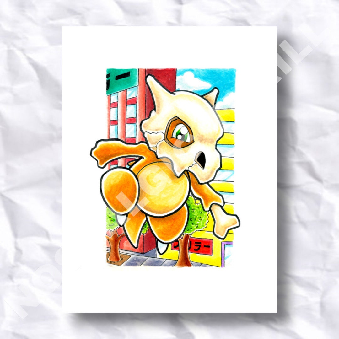 Cubone, Pokemon Prints, Pokemon Artwork, Pokemon Wall Art, Pokemon Wall ...