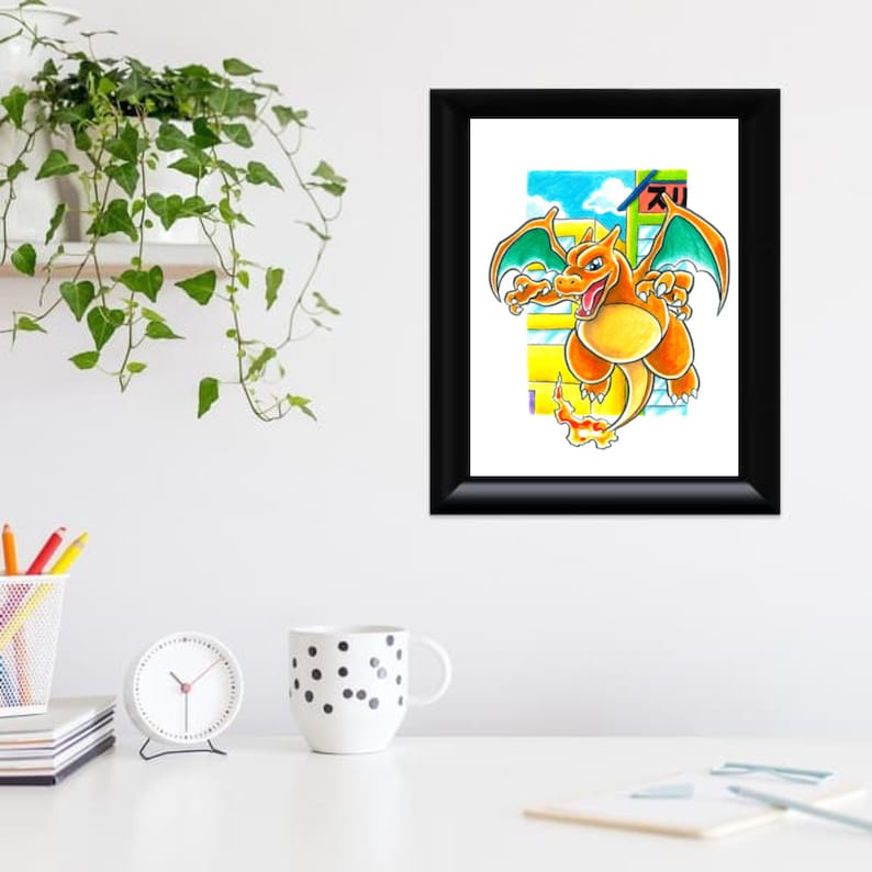 Charizard, Pokemon Prints, Pokemon Artwork, Pokemon Wall Art, Pokemon ...
