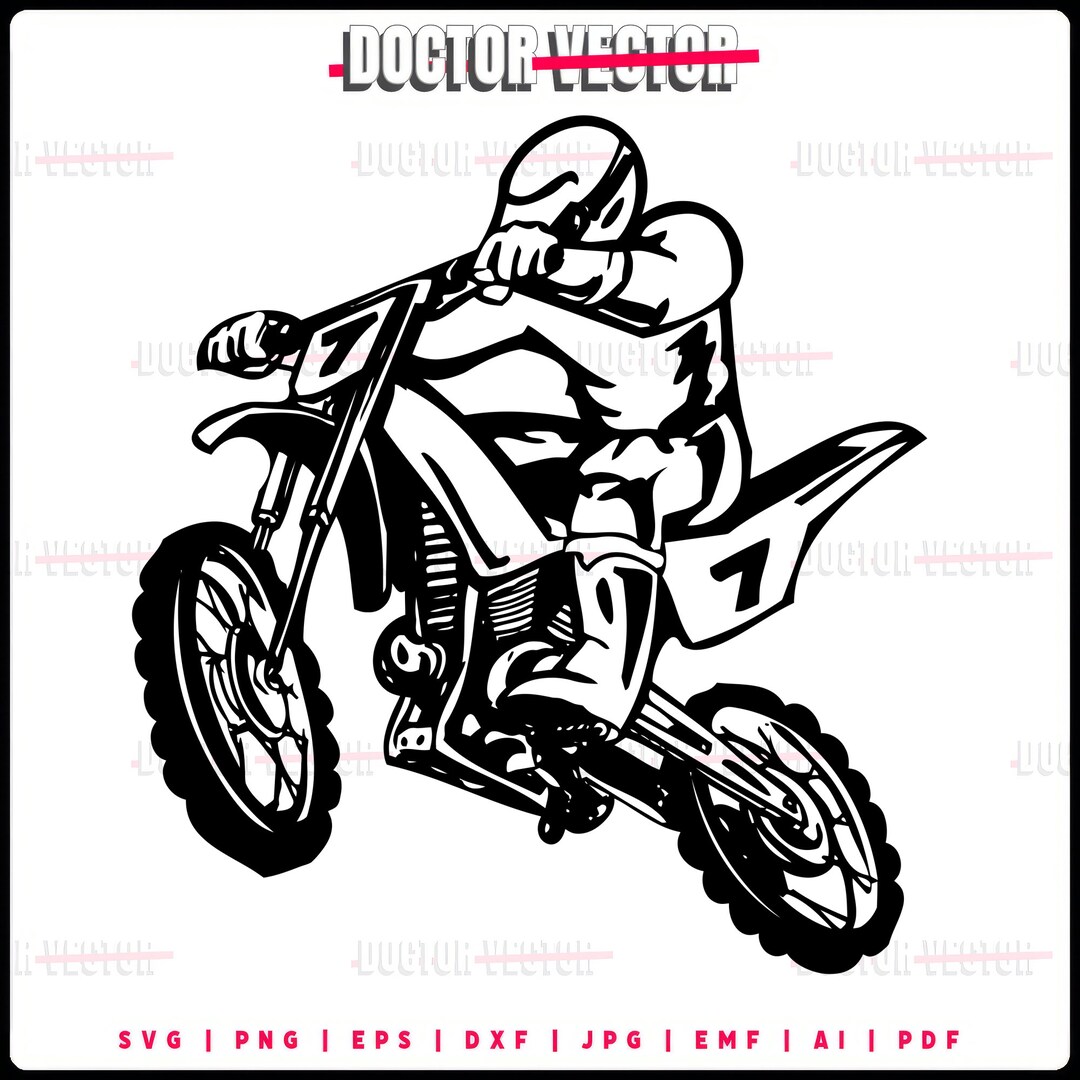 Dirt Biker SVG, Instant Digital Download, Motocross Rider, Chook Chaser ...